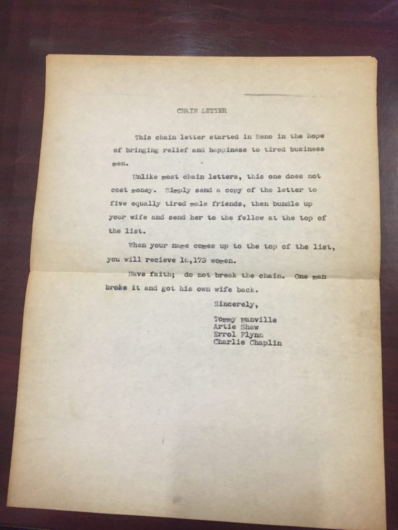 What’s in a Collection? A Comical Chain Letter - St Augustine Light House